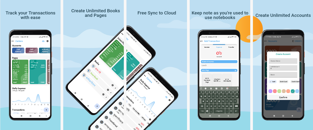 Cartera - Advance Notepad-Style Expense Tracker & Budget Planner